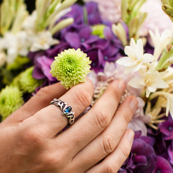 Kyanite Silver Ring "Alaya" | BlackTreeLab