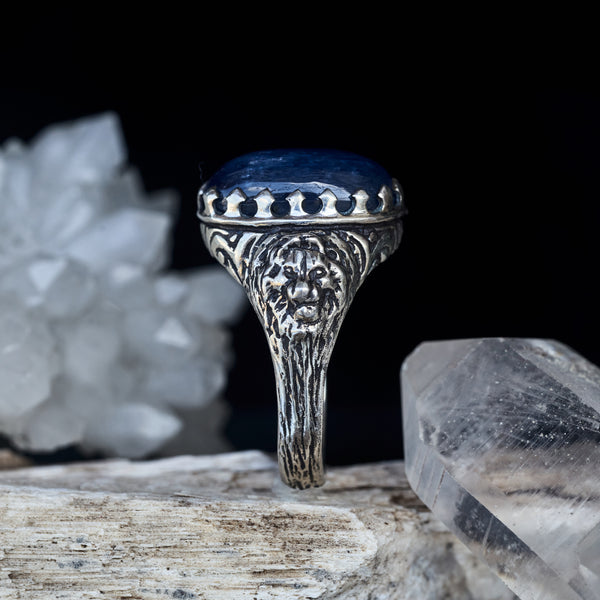 Men's Sterling Silver Kyanite ring "Majesty" | BlackTreeLab