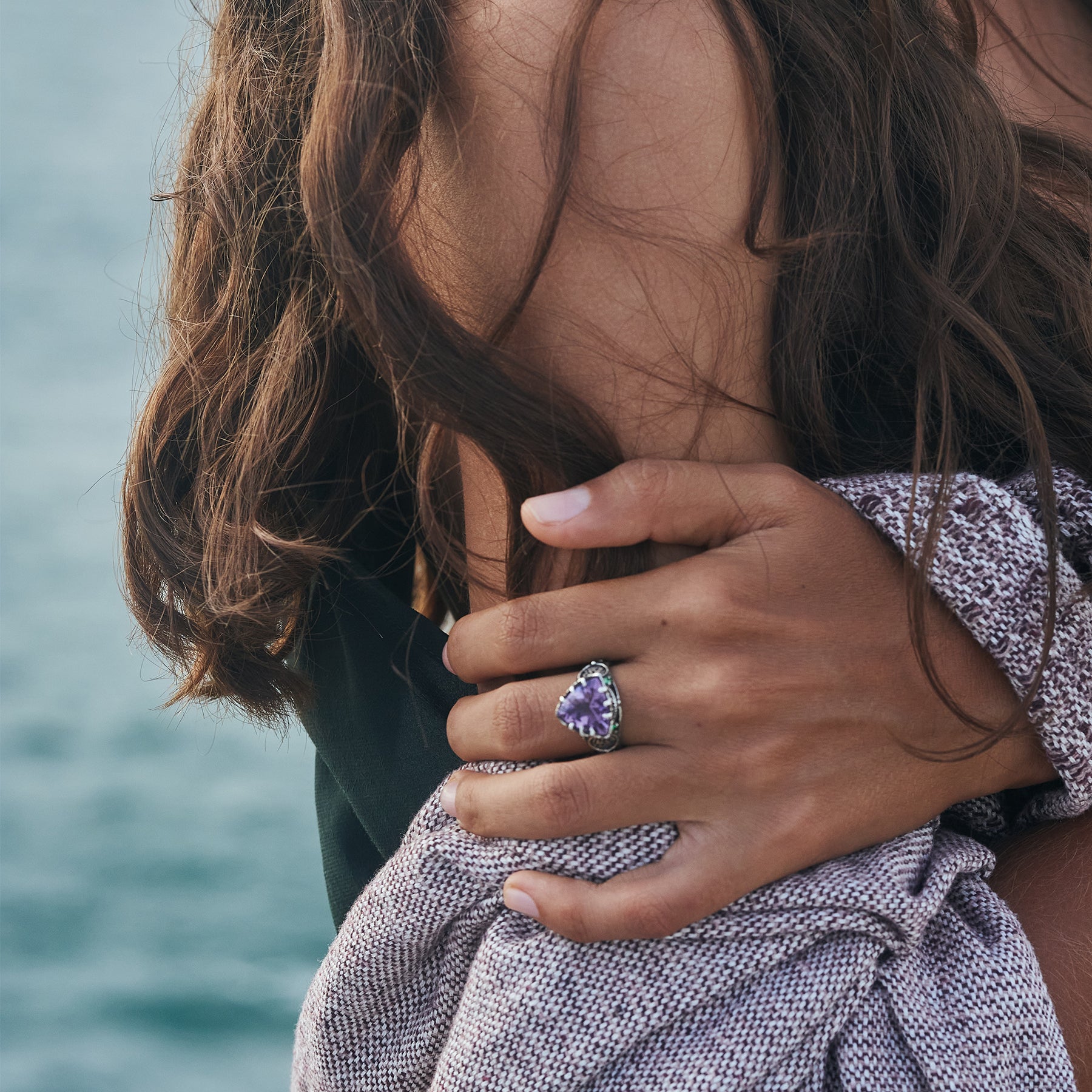 Sterling Silver Amethyst "Portal" Ring | BlackTreeLab
